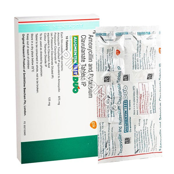 Augmentin 1000mg Duo (Amoxicillin/Clavulanic acid) - Pills Palace